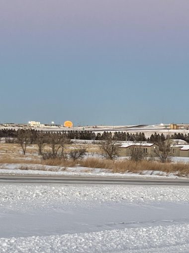 Moon rising over Belfield - SkySpy Photos, Images, Video