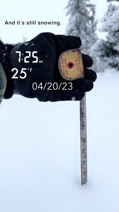 13″ of snow north of Westby, Montana - SkySpy Photos, Images, Video