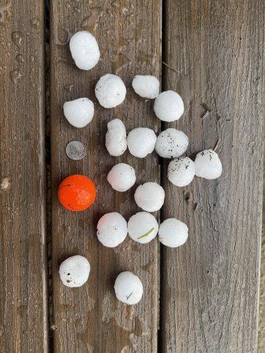 Golf ball size hail - SkySpy Photos, Images, Video